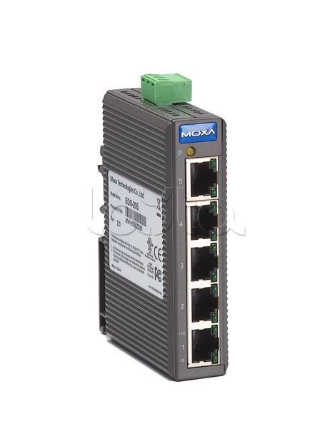 Moxa EDS-205A|Коммутатор неуправляемый промышленный 5-портовый Moxa EDS ...