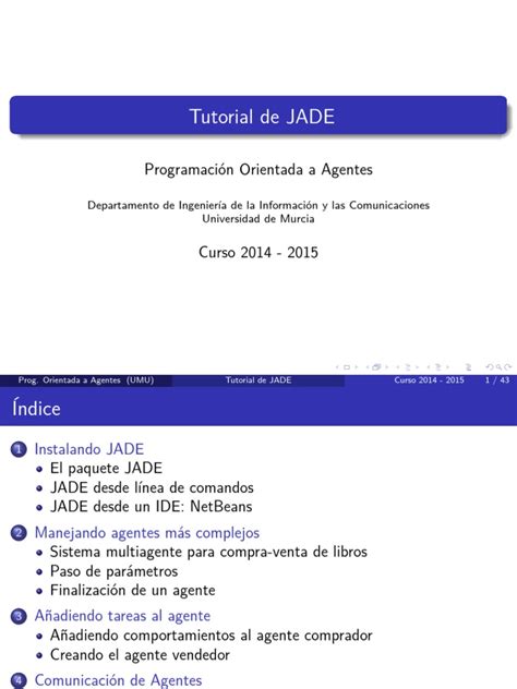 Tutorial Jade Pdf Java Lenguaje De Programación Entorno De Desarrollo Integrado