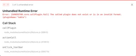 Error SUNEDITOR Core CallPlugin Fail The Called Plugin Does Not Exist Or Is In An Invalid