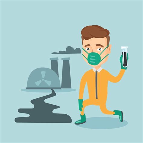 Premium Vector Laboratory Assistant With Test Tube