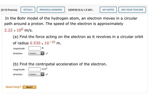 Answered In The Bohr Model Of The Hydrogen Atom … Bartleby