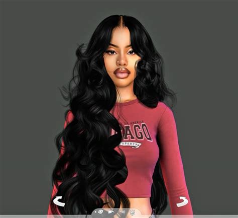 𝐅𝐨𝐥𝐥𝐨𝐰 𝐊𝐢𝐦𝐢𝐤𝐨𝐀𝐦𝐨𝐮𝐫🦋🩵 Sims 4 Black Hair Sims Hair Sims 4 Body Mods