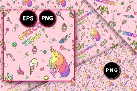 Vector Unicorn Seamless Pattern By Windmade Thehungryjpeg