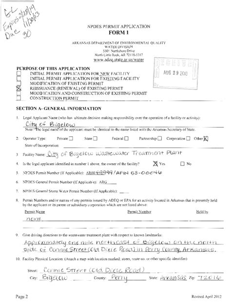 Fillable Online Deq Application Form 1 Form 1 Fax Email Print Pdffiller