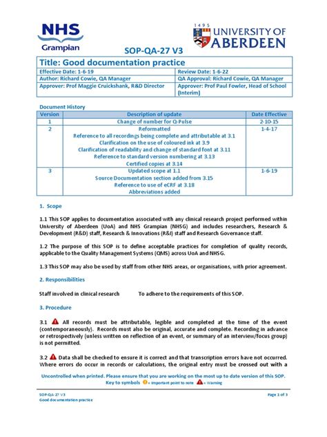 Sop Qa 27 V3 Good Documentation Practice Pdf Document Computing Sop Qa 27 V3 Good Documentation Practice Pdf Document Computing