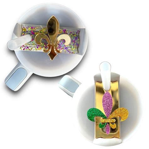 Mardi Gras Fleur De Lis Stanley Topper Fits H2o 203040 Oz Mardi