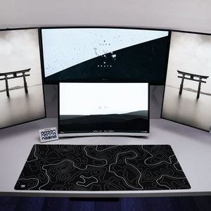 Techsource Mousepad Topo Black V2 900x400 800x300 Stitched Edges