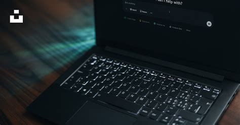 A Laptop Displays A Search Bar Asking How It Can Help Photo Free Artificial Intelligence