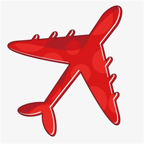 Red Plane PNG With Transparent Background