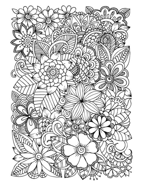 Free Flower Coloring Pages For Adults