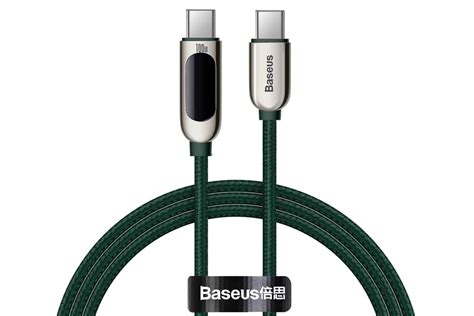 قیمت کابل شارژ باسئوس Type C به Type C مدل Display Fast Charging 100w با طول 1 متر