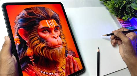 How To Draw Hanuman Ji Lord Hanuman Drawing Outline Tutorial Youtube