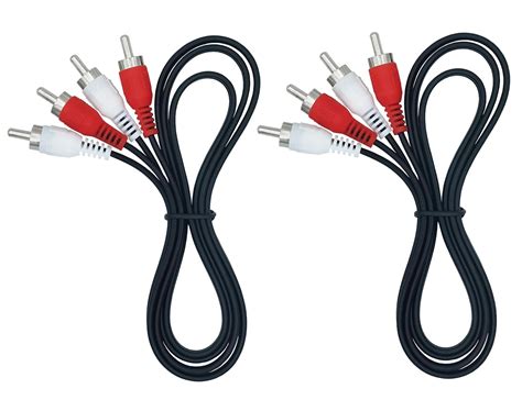 Amazon Com ZHLATECK RCA Stereo Audio Cable 3FT 2 RCA Male To 2 RCA Male Cable Compatible For