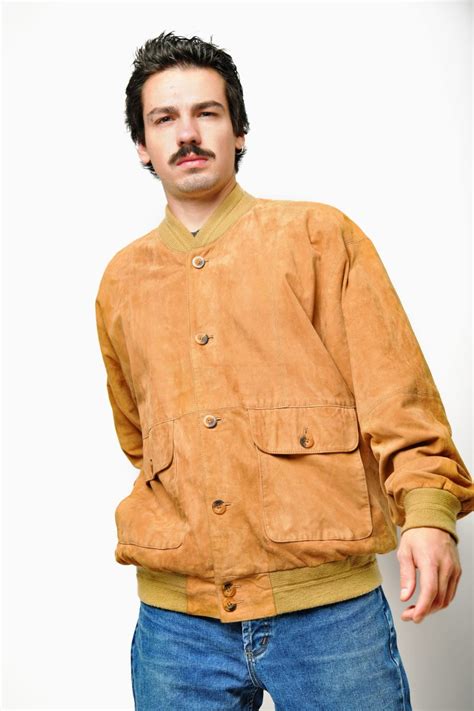 80s Real Leather Bomber Vintage Clothes Online For Men