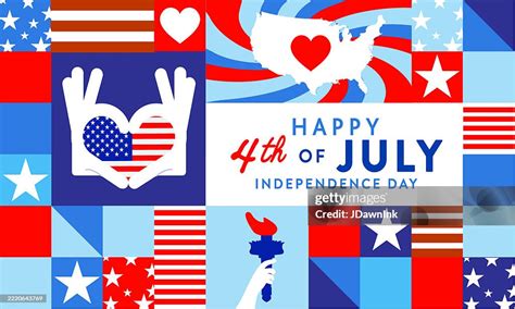 Happy 4th Of July Celebrating American Long Weekend July Holiday Web