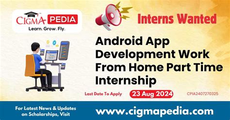 Android App Development Work From Home Part Time Internship 2024 How