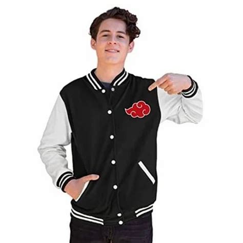Akatsuki Naruto Varsity Jacket For Men Akatsuki Naruto Varsity Jacket