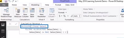 Dynamically Calculate A Power Bi Running Total Or Cumulative Total