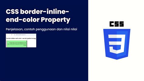 Belajar Css Lanjutan 216 Css Border Inline End Color Property