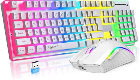 Hxsj L96 Wireless Keyboard And Mouse Combo 3000mah Rechargeable Rgb