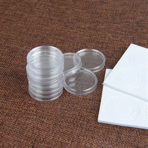 100 шт 25 мм пластиковый контейнер для капсул с коробкой для хранения и пенопластовым