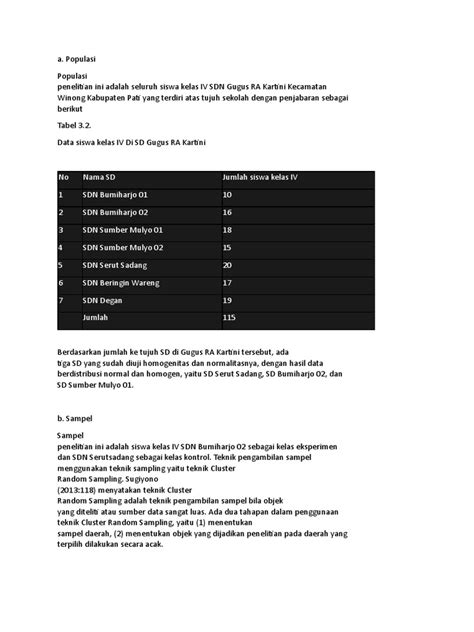 Tugas Populasi Dan Sempel Pdf