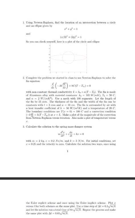 Solved Circle 1 Using Netwon Raphson Find The Location Of