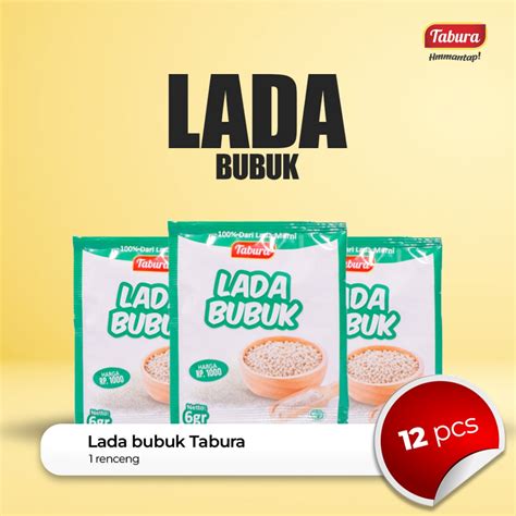 Jual Lada Bubuk 12 Pcs Lada Bubuk Tabura 6g Rencengan Shopee Indonesia