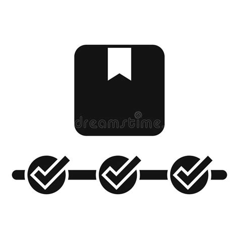 Vector Graphic Of A Bookmarked Square Above A Checkmark Progress Tracker Stock Vector