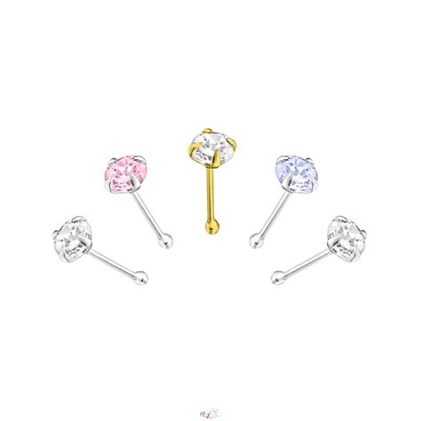 Rotund Zircon Argint 925 Piercing Uri Nas