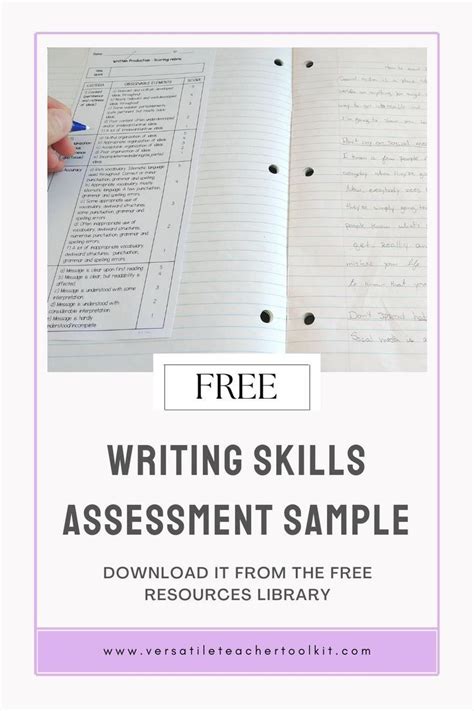 Writing Skills Assessment Sample