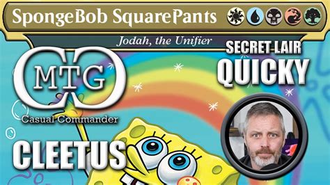 Sponge Bob Secret Lair With Cleetus Mtg Casual Commander Mtg