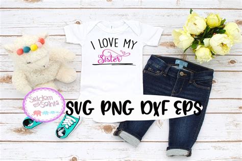 I Love My Sister Svg Png Eps Dxf