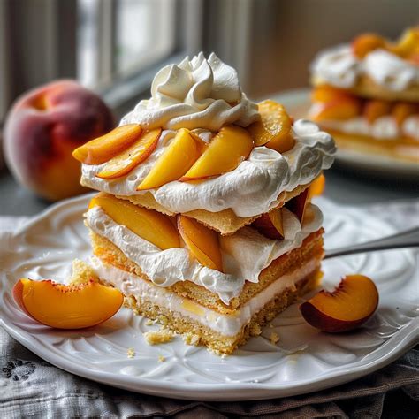 Amazing Fresh Peach Shortcake With Whipped Cream Delight
