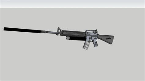 M16 Silenced With M203 Grenade Launcher 3d Warehouse