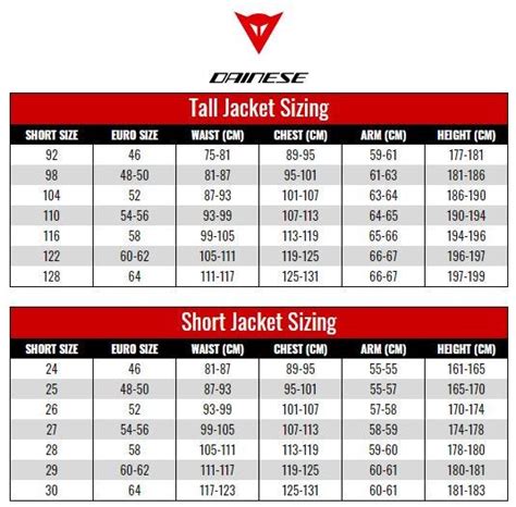 Dainese Body Protector Size Guide At Brandy Soto Blog