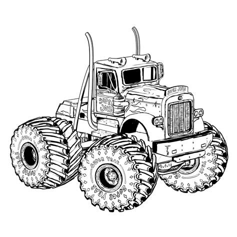 Grave Digger Coloring Pages Monster Truck Coloring Pages Vehicle