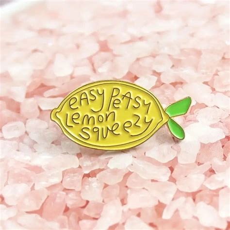 Easy Peasy Lemon Squeezy Pin White Crow