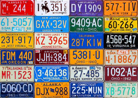 License Plates Of The Usa Our Colorful American History Mixed Media