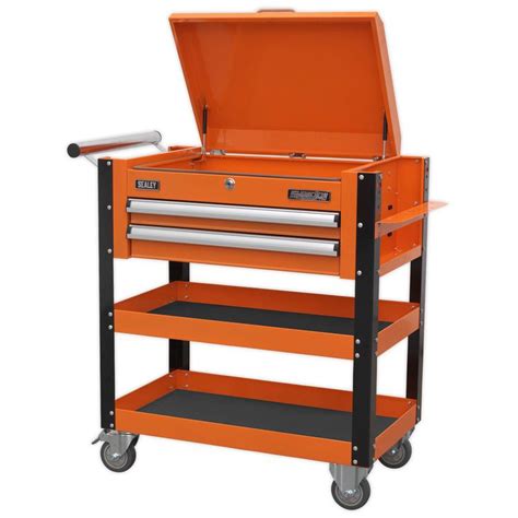 Sealey Ap760mo Heavy Duty Mobile Tool And Parts Trolley 2 Drawers