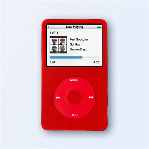 Red Apple Ipod Classic Black 5th Generation Upgraded With Sdxc Card