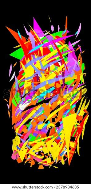 Composition Graffiti Color Abstrack Ilustration Image Stock