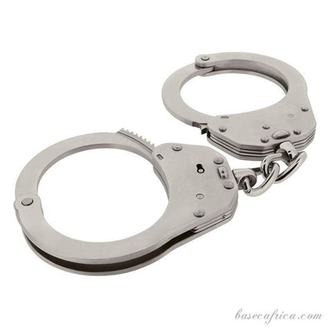 Silver Security Handcuff Hinged And Chain Basec Africa