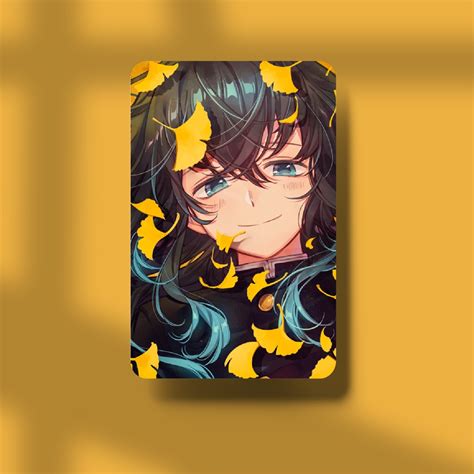 Photocard Thẻ Card Bo Góc Anime Muichiro Tokito Demon Slayer Giấy
