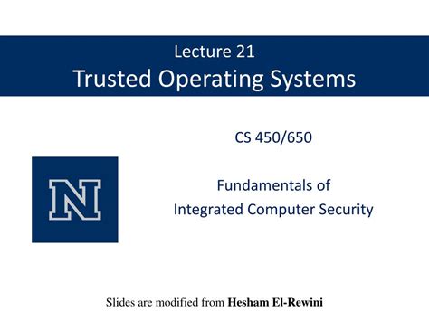 Ppt Lecture 21 Trusted Operating Systems Powerpoint Presentation