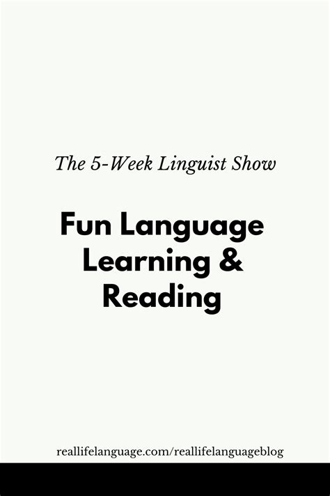 Fun Language Learning Activities Real Life Language
