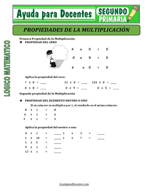 Propiedades De La Multiplicacion Pdf Multiplicación Matemáticas