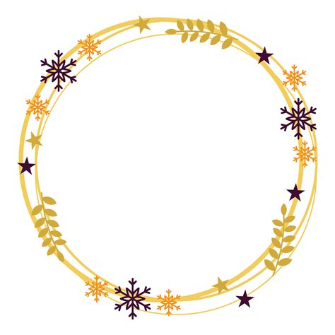 Circle Christmas Frame Decoration 47013195 Vector Art At Vecteezy