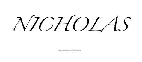 Nicholas Name Tattoo Designs