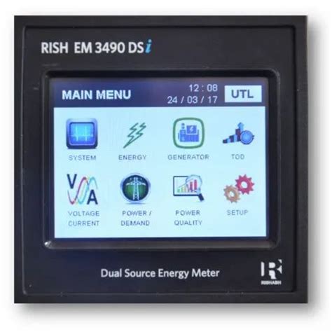 Rishabh 50 1000amp Rish Em 3490 Dsi Dual Source Energy Meter 220 440v